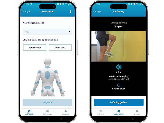 FysioZelfCheck: unieke fysiotherapie app